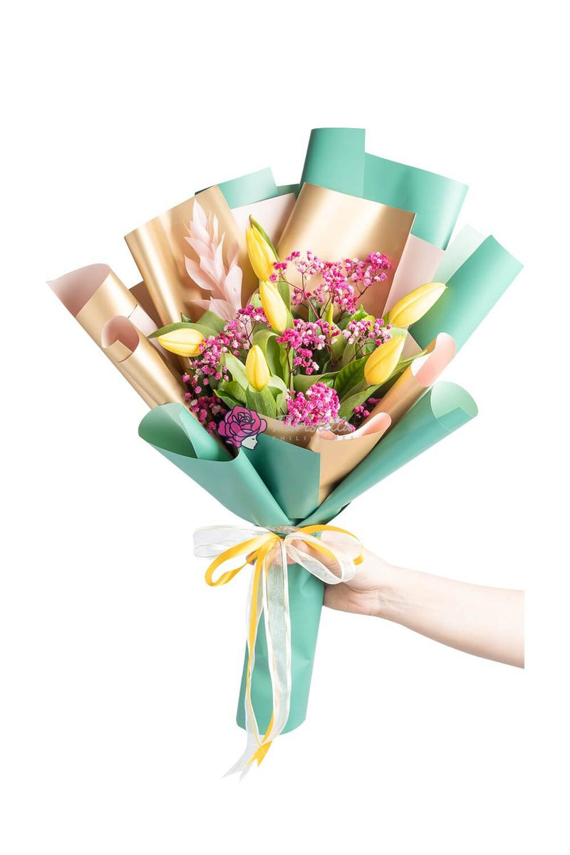 Amity - 6 Stem Yellow Tulips - Flower Bouquet – Floristella