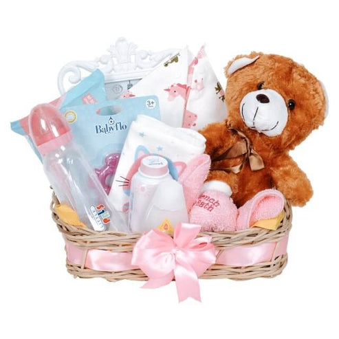 Pink Baby Basket - Free Shipping & Same Day Delivery – Floristella